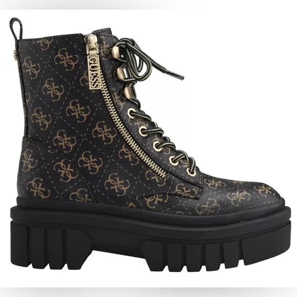 Guess | Shoes | New Guess Womens Ferina Combat Lug Sole Lace Up Boots ...